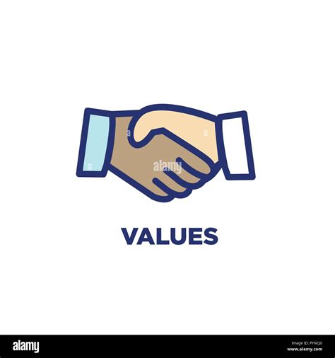 Core Values Outline Line Icon Conveying Specific Purpose Stock Vector Image And Art Alamy