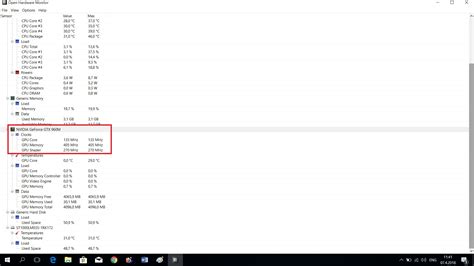 Nvidia Gtx 960m Gpu Stucks At 405 Mhz Core And Memory Clocksor At 1176 Mhz Core And 2505