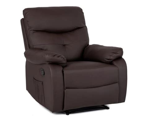Современное раскладное массажное кресло с подножкой Mebel Elit Inter коричневый фото отзывы