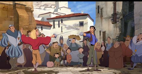 Miguel And Tulio In Spanish Market Street The Road To El Dorado Screenshot From The Animated