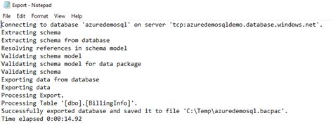 Sqlpackage Utility To Export Azure Sql Databases
