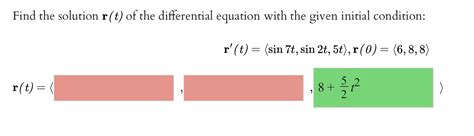 Solved Find The Solution R T Of The Differential Equation Chegg Com