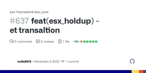 Feat Esx Holdup Et Transaltion By Walls Pull Request