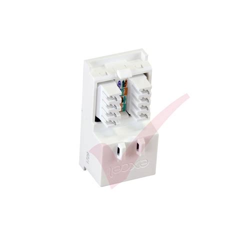 Excel Cat6 Utp Low Profile Module White 100 366