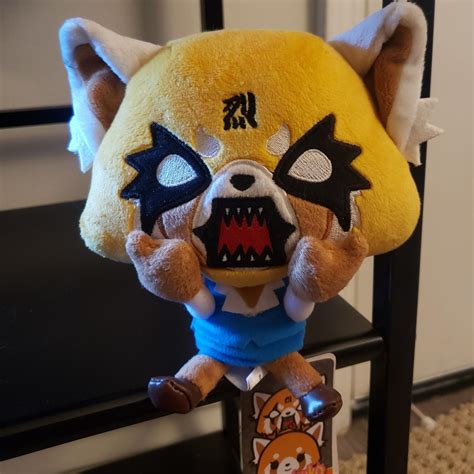 Angry Aggretsuko Small Plush With Tags Aggretsuko Depop