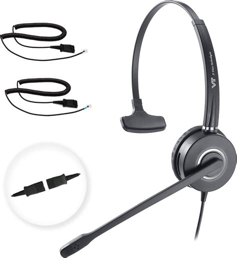 Telephone Headset Microphone Noise Cancelling Headphone Qd Quick Disconnect Call Center
