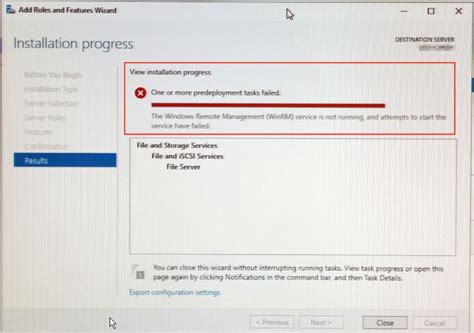 Vxe Installing Dhcp On Windows 2019 Fails Due To Remote Management Not