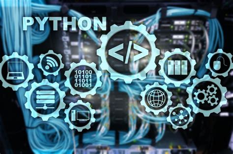 Premium Photo Python Programming Language On Server Room Background
