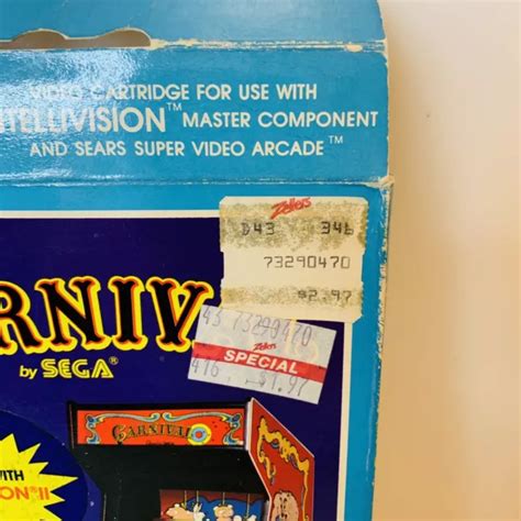 Mattel Intellivision Carnival Game Cartridge Cib By Sega Coleco 1982 19 88 Picclick Ca