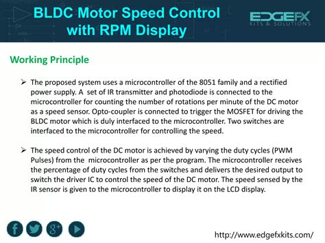 Bldc Motor Speed Control With Rpm Display Pptx
