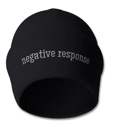 Negative Response Beanie Hat Negative Response