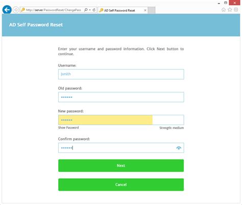 Active Directory Password Reset Ad Self Password Reset