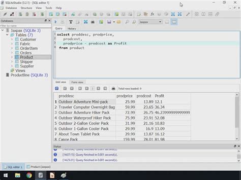 Advanced Sql Retrieval Queries In Sqlitestudio