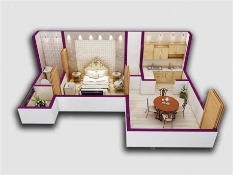 Premium Photo 3d Render Floor Plan 28092