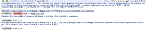 solved circular conducting loop of radius 19 0 ﻿cm is
