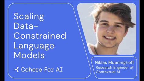 niklas muennighoff scaling data constrained language models youtube