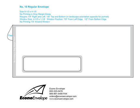 Envelope Template Downloads Econo Envelope
