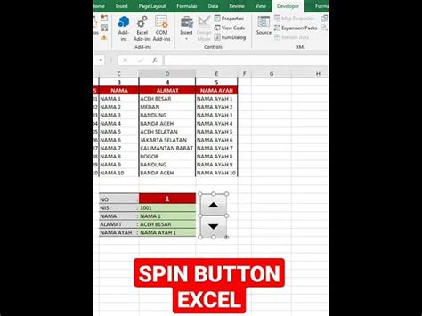 Spin Button Excel Cara Memasang Spin Butto Open Video