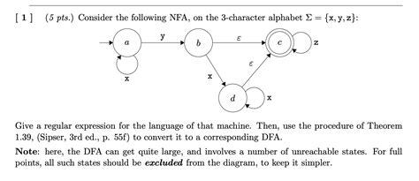 Solved Pts Consider The Following NFA On The Chegg