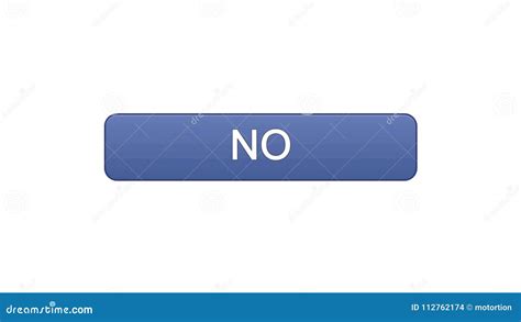 No Web Interface Button Violet Color Online Application Internet Service Stock Illustration