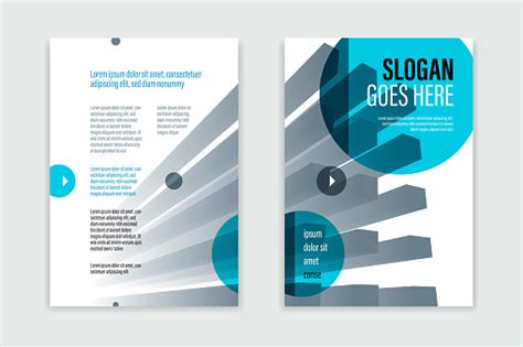 사무실 건물 구조 벡터 템플릿 전면 및 후면 페이지 현대 전단지 전단지 또는 연례 보고서 표지 또는 프리젠 테이션 A4 형식