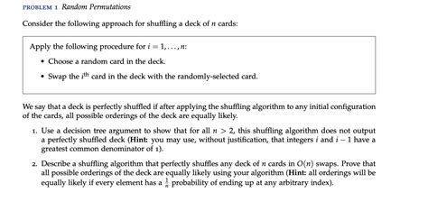 Solved Problem 1 Random Permutations Consider The Following