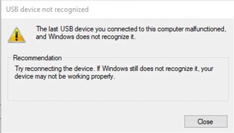 Usb Connection Malfunction Warning Interface Issues Cleverscope