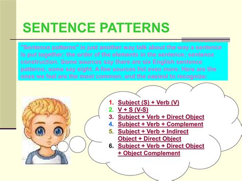Patterns Of Sentences Ppt