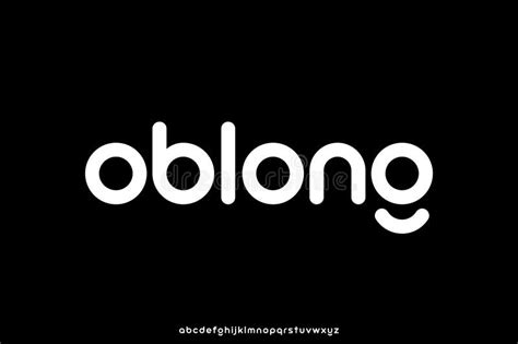 Modern Clean Rounded Sans Serif Alphabet Display Font Vector Illustration Stock Vector