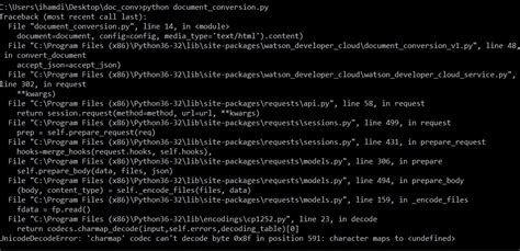 Python Ibm Watson Document Conversion Not Working Stack Overflow