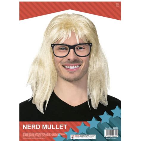 Wig Mullet Nerd Blonde Party Time Online