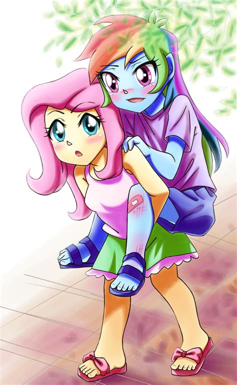 1930625 Safe Artist Tastyrainbow Character Fluttershy Character Rainbow Dash Ship