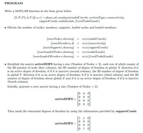 solved objective to develop a matlab code for analyzing