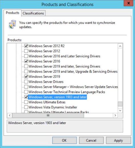 Mise à Jour De Windows 10 Version 1903 à Partir De Wsus Ou
