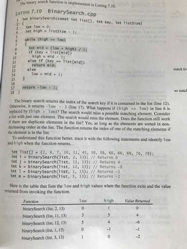 Solved Binary Search Rewrite The Binary Search Function In