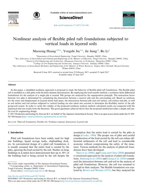 Pdf Nonlinear Analysis Of Flexible Piled Raft Foundations Subjected To Vertical Loads In