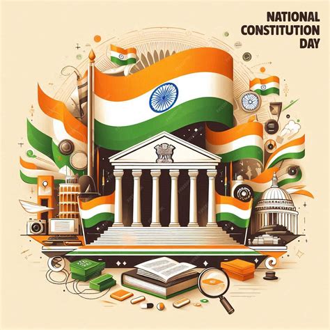 Square Banner Design Template For Constitution Day Of India Premium