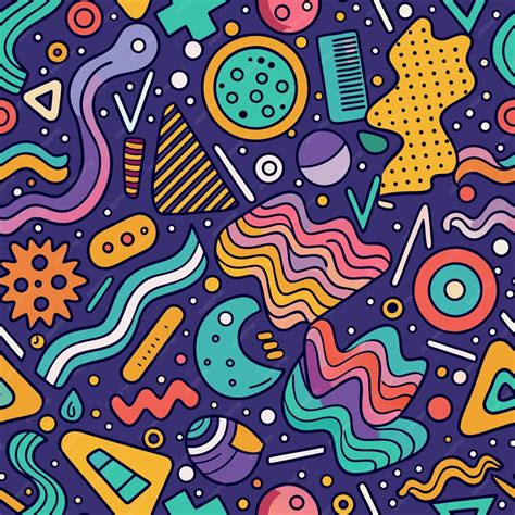 Abstract Geometric Shapes Seamless Pattern Vector Illustration Premium Ai Generated Vector