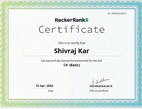 Hackerrank Cprogramming Achievementunlocked Continuouslearning Shivraj Kar