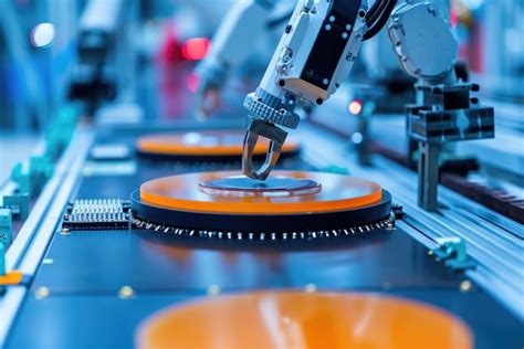 Premium Ai Image Robotic Manufacturing Of Semiconductors And Computer