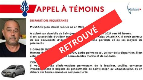 Jean Daniel Fabrice Mussard A été Retrouvé Sain Et Sauf Free Dom