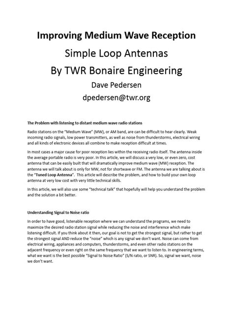 The Simple Box Loop Antenna Pdf Antenna Radio Radio The Simple Box Loop Antenna Pdf Antenna Radio Radio