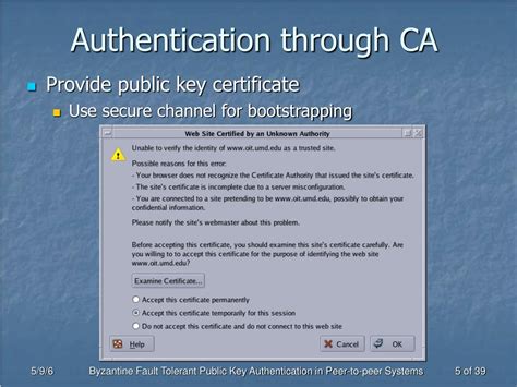 Ppt Byzantine Fault Tolerant Public Key Authentication In Peer To