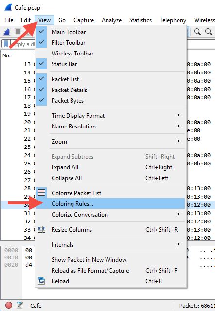 Eye P A Coloring Rules For Wireshark Metageek Support