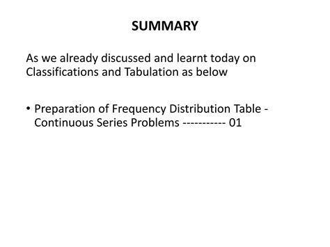 Frequency Distribution Table 3 Ppt