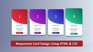 Card Design Using Html Css How To Make Responsive Ca Doovi