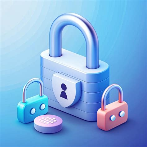 3d Locked Padlock And Password Cyber Security To Protect Personal Data User Authorization Sign