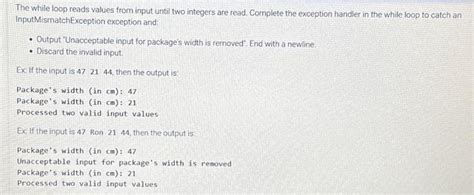 Solved The While Loop Reads Values From Input Until Two Chegg Com