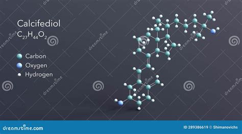 Calcifediol Molecular Structure 3d Model Molecule Vitamin D Structural Chemical Formula View