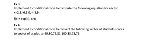 Solved Ex Implement R Conditional Code To Compute The Chegg Com